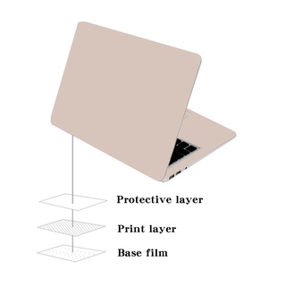 Solid Color Laptop Skin Morandi Grey Laptop Sticker 10-17 Inch PVC ...