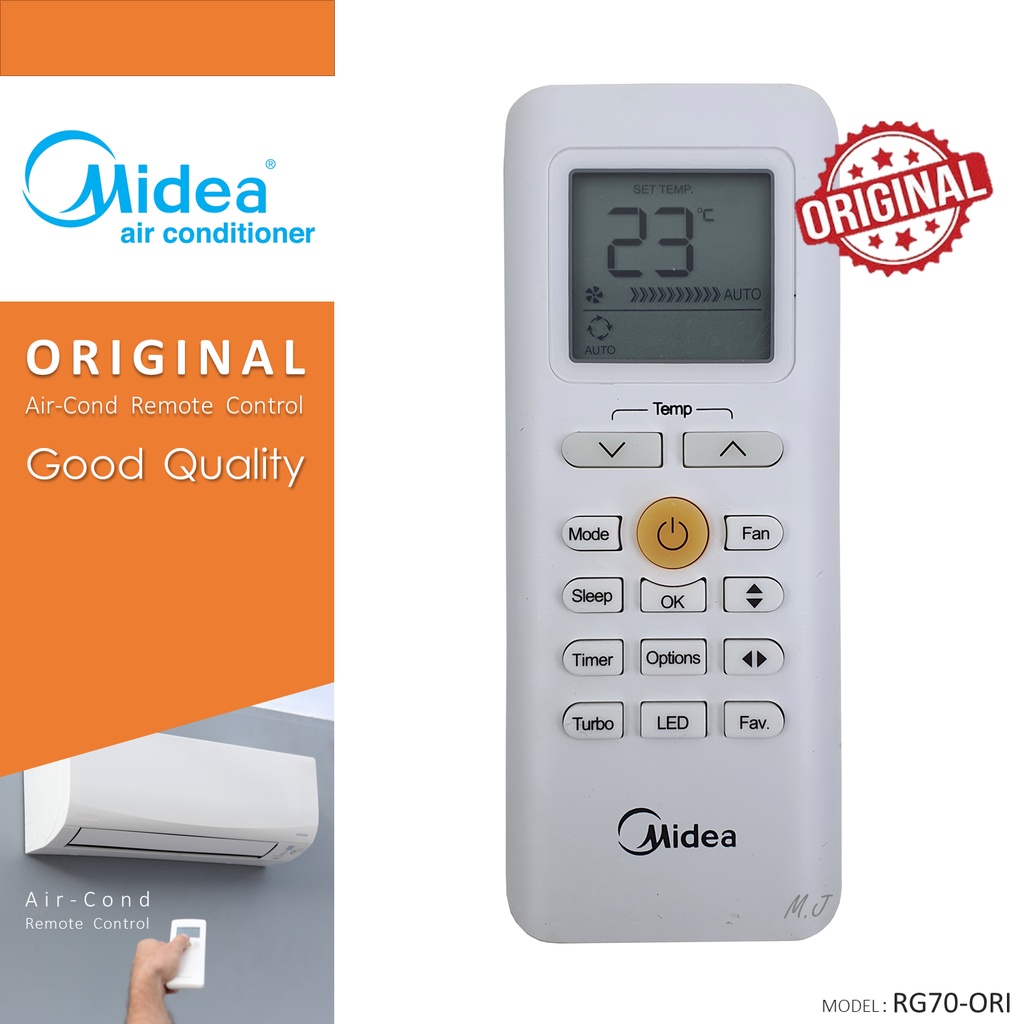 Midea **Original** Midea Air Cond Aircond Air Conditioner Remote ...