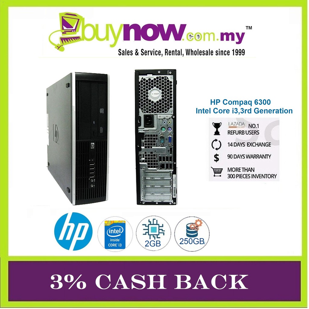 HP COMPAQ 6300 ,Desktop SFF PC,Intel Core i3 3rd Gen 3220 / 2GB RAM ...