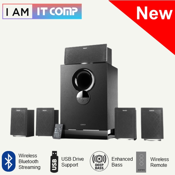 Edifier R501BT Versatile 5.1 Speaker System with Bluetooth ( R501 BT ...
