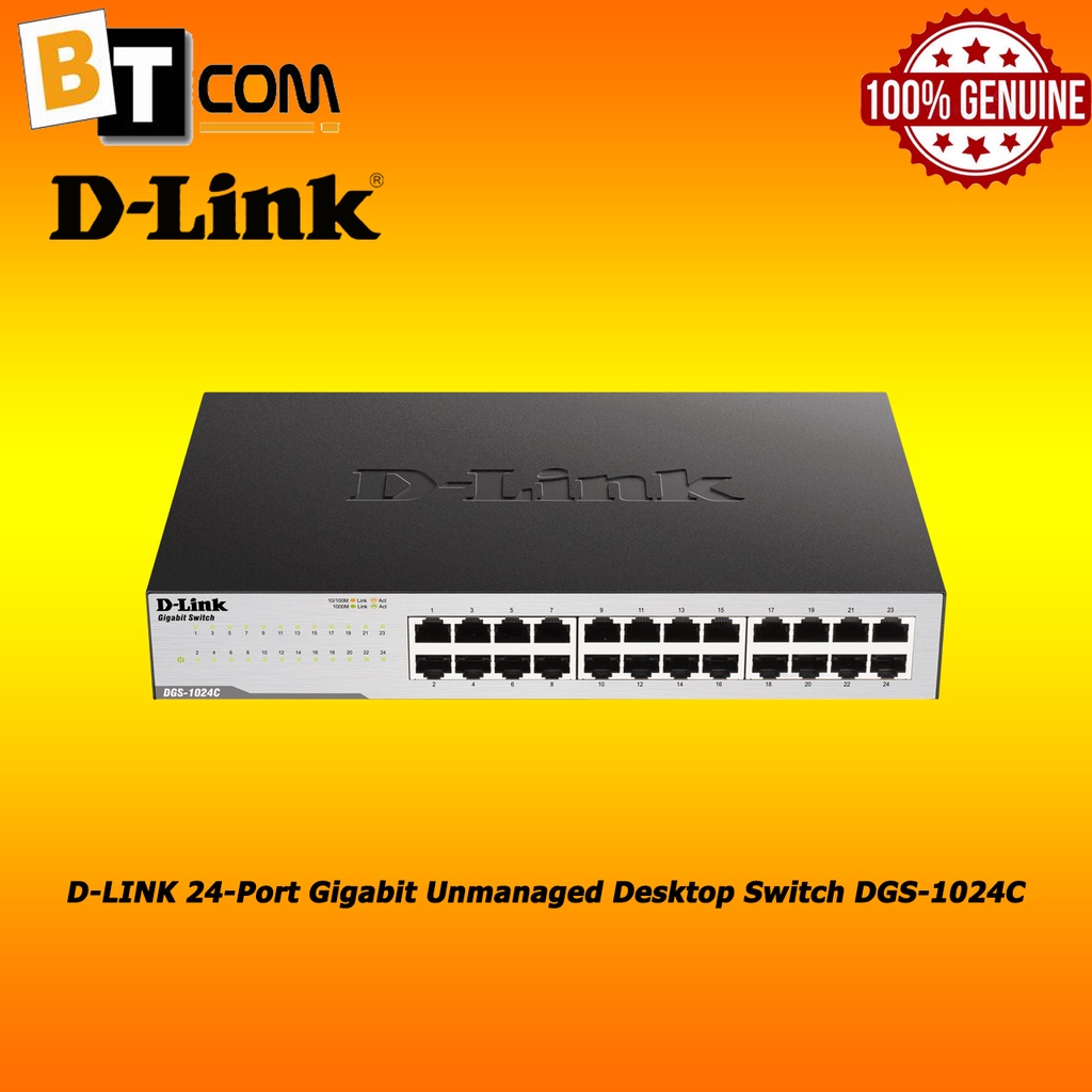 D-LINK 24‑Port Gigabit Unmanaged Desktop Switch DGS-1024C | Shopee Malaysia