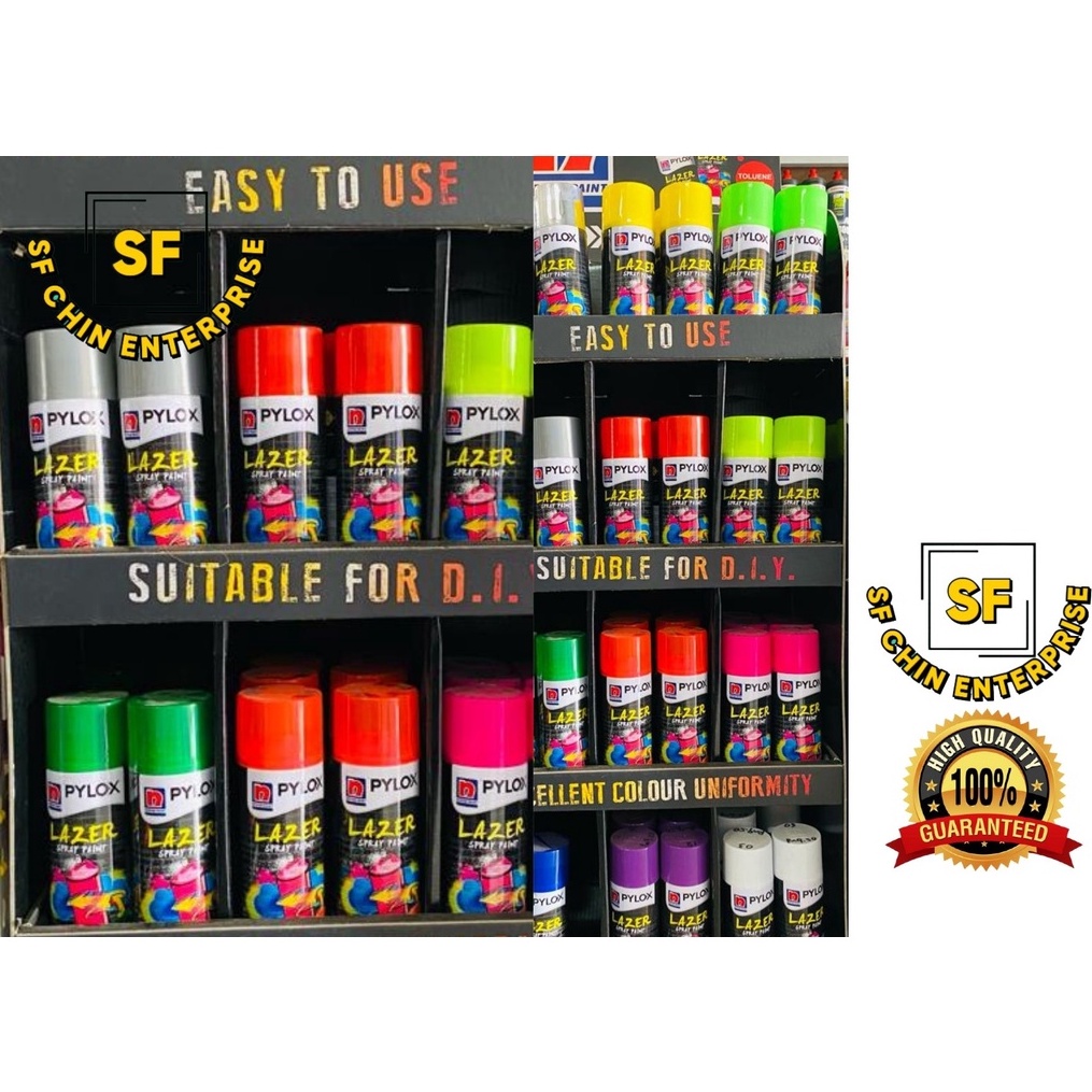 NIPPON PAINT Pylox Lazer 400CC Spray Paint Solid Colours Multiple ...