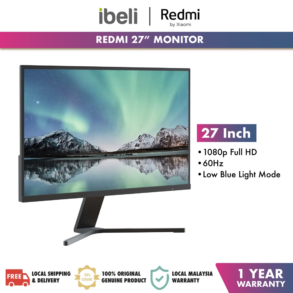 Redmi Monitor 27 Inch Screen 60Hz High Refresh Rate 1920x1080 ...