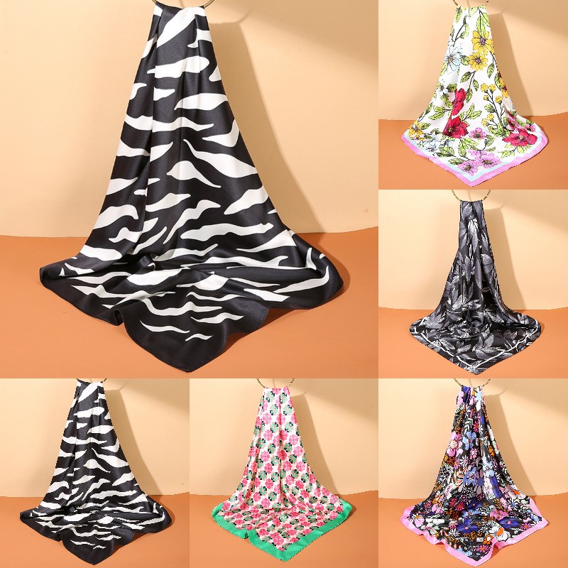 Fashion Tudung Square Bawal Satin Printed Bawal Fashion Muslim Hijab ...