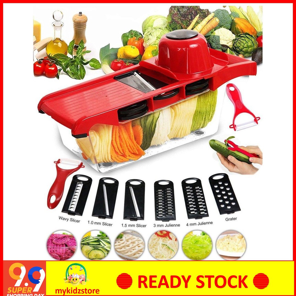 10 in 1 Slicer Kitchen Vegetable Grater Fruit Cutter Mandoline Slicer ...