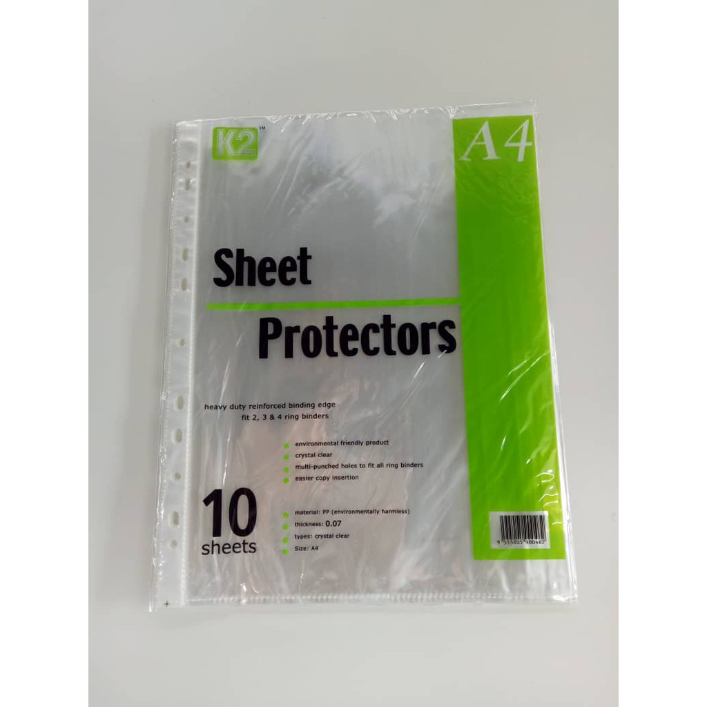 K2 a4 11 holes sheet protectors 1970 10's / pack | BeeCost