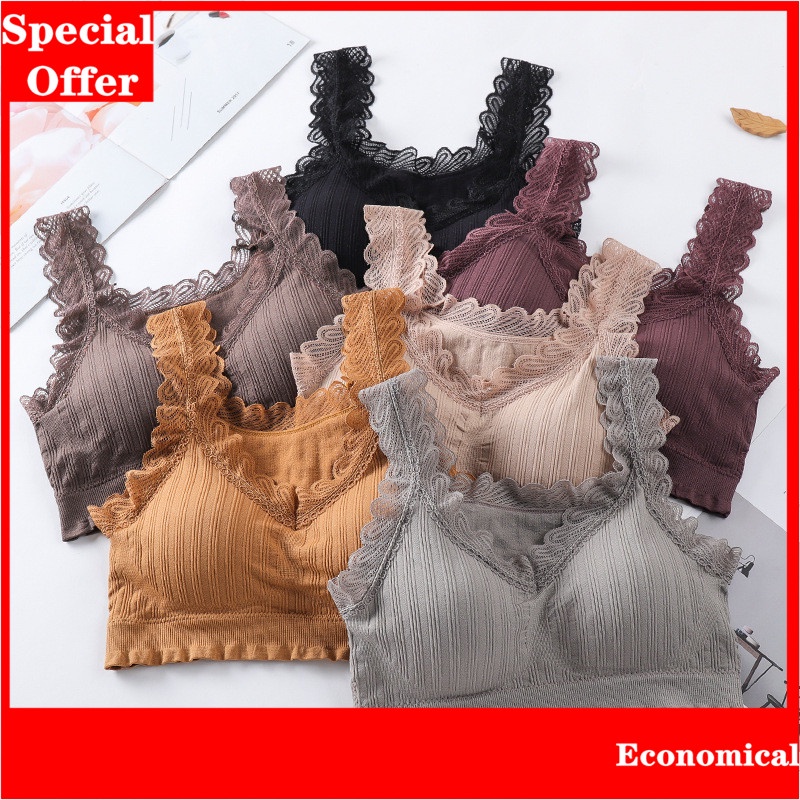 Wide Shoulder Seamless Lace Underwear Wrapped Chest Tube Top Sexy No ...
