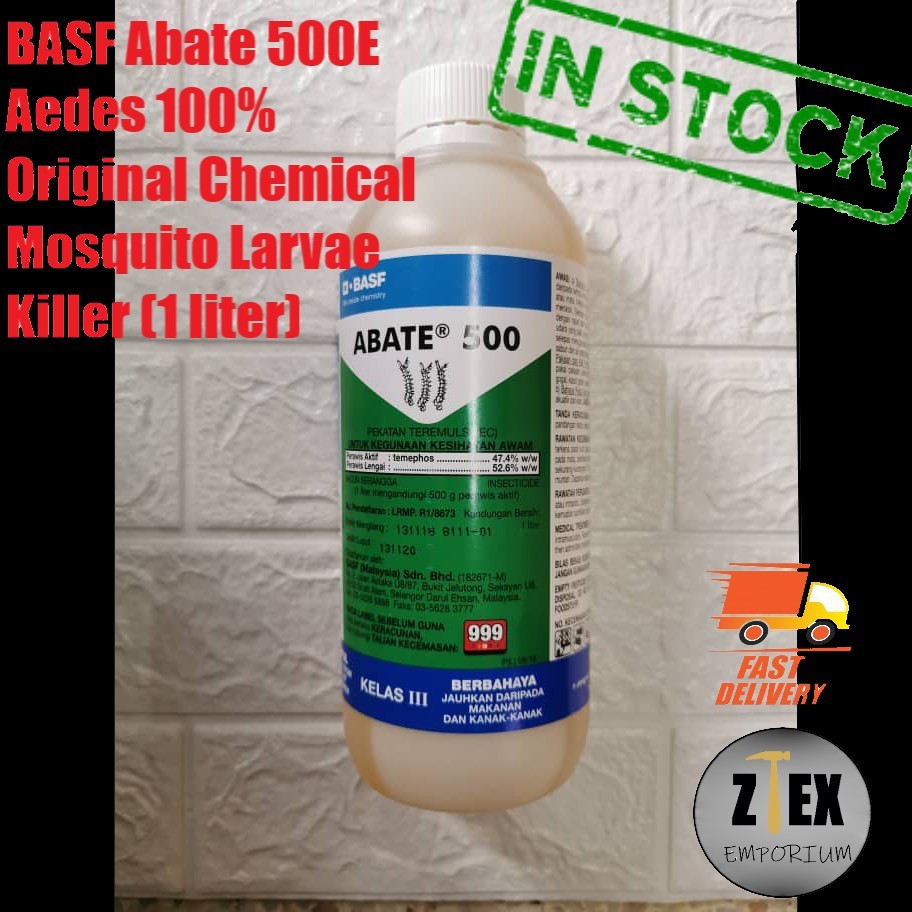 BASF ABATE 500E AEDES 100% ORIGINAL CHEMICAL MOQUITO LARVAE KILLER(1 LITER) | Shopee Malaysia