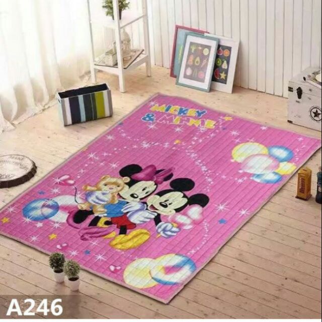 karpet mickey patchwork / carpet cartoon mickey patchwork mat L size ...