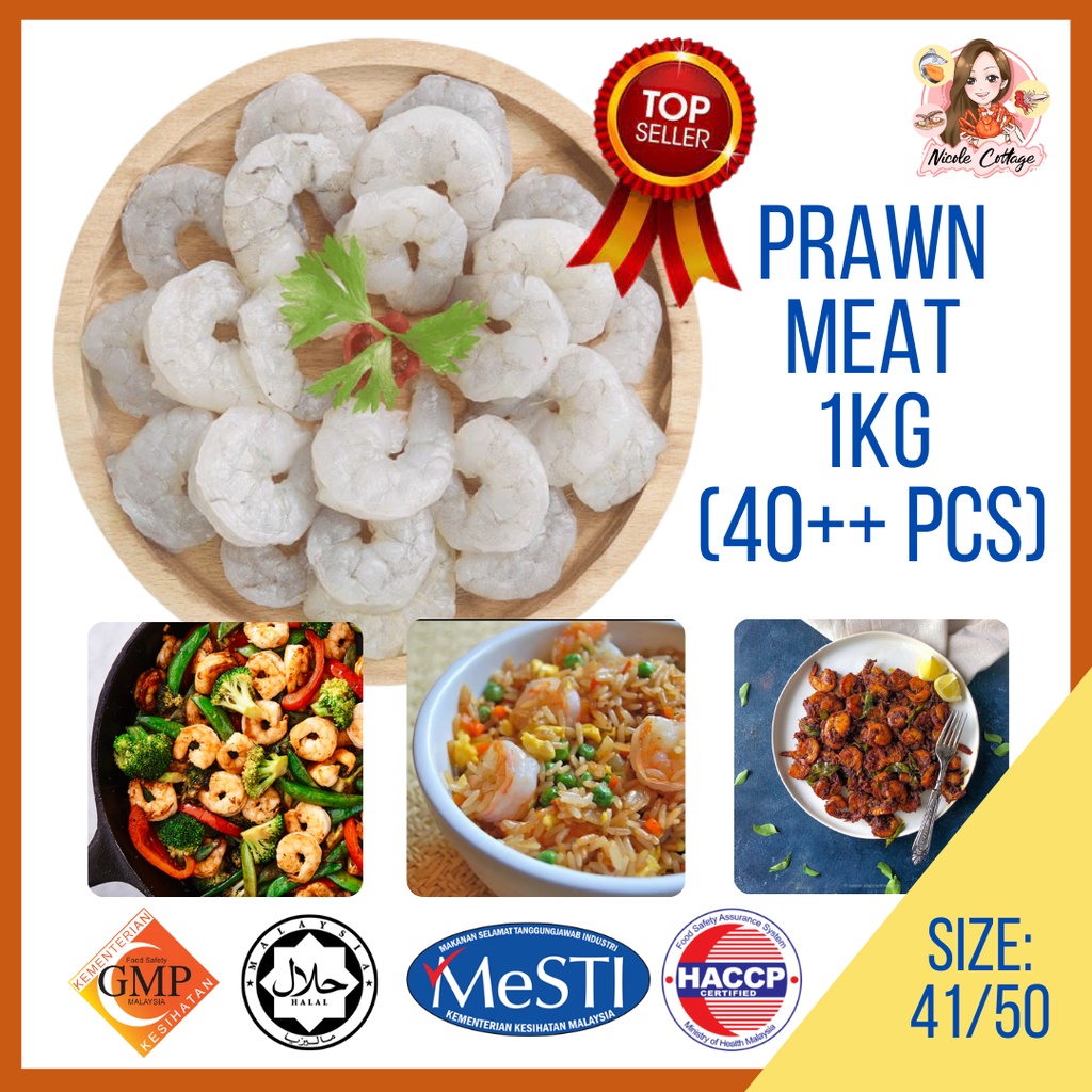 Prawn Meat/Shrimp Meat/Isi Udang/Pud/Prawn Meat Tail Off & Devained 41/ ...