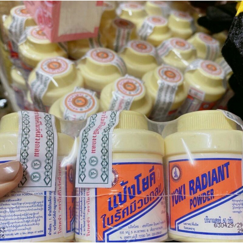 (6pcs.) 1 Paket Bedak Gatal Siam/YOKI RADIANT POWDER 60g./100g ...
