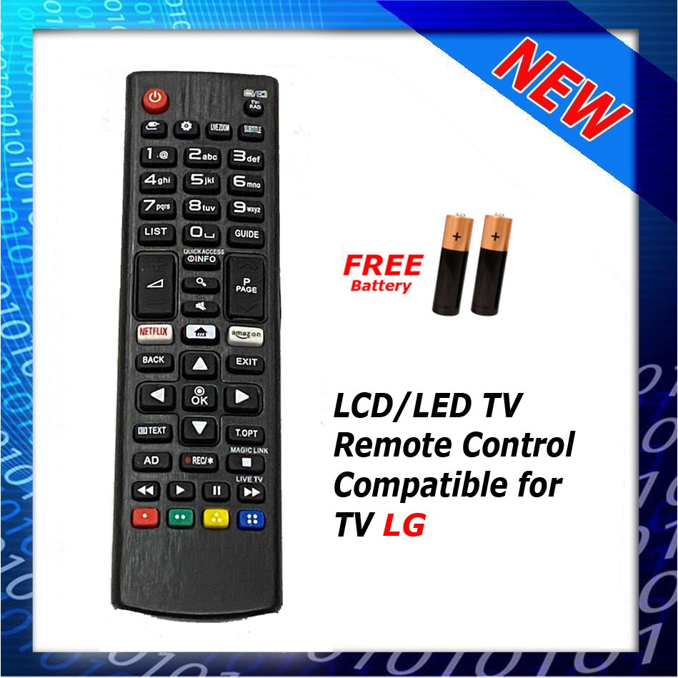 FREE Battery - Model of LCD/LED TV remote control | Shopee Malaysia