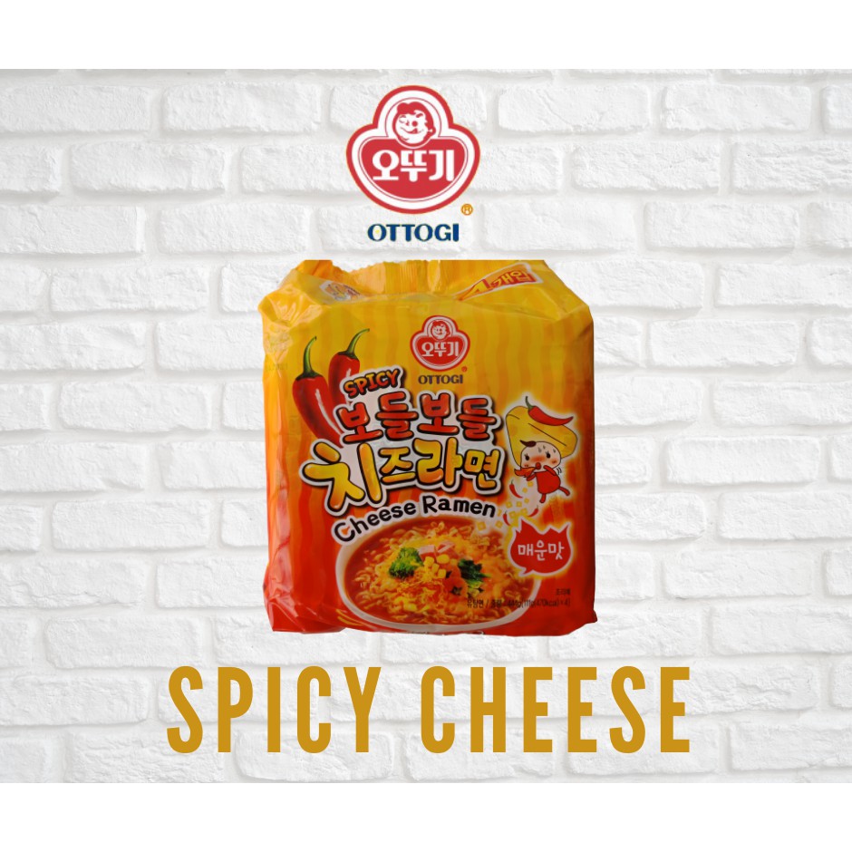 Ottogi SPICY CHEESE Ramen 4's *NON-HALAL* | Shopee Malaysia