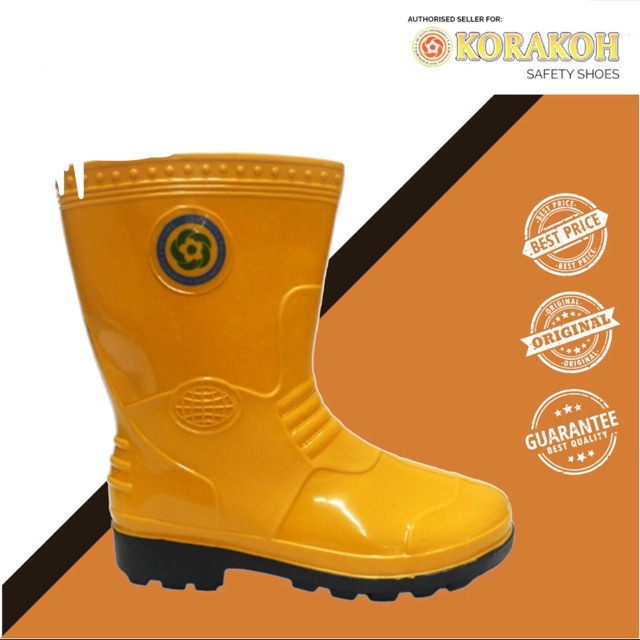 KORAKOH Boot Kuning 9009/ Kasut Boot Getah | Shopee Malaysia