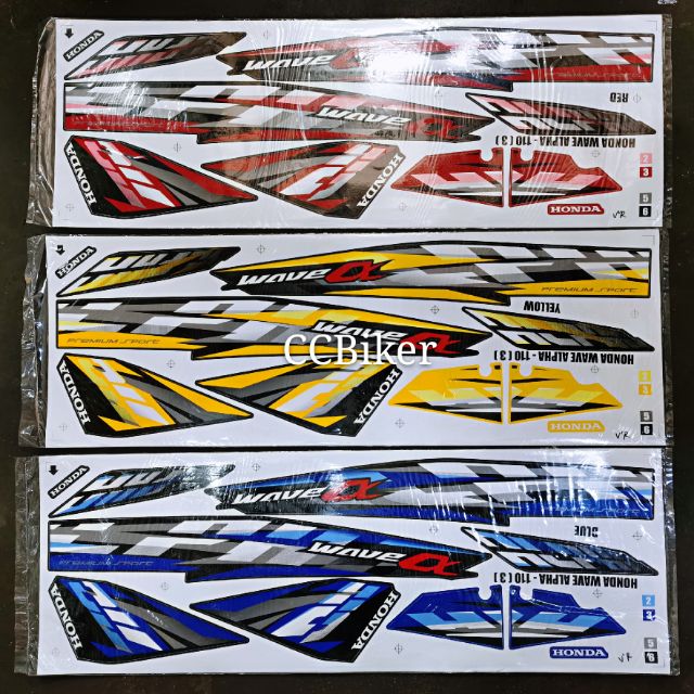 Honda Wave Alpha 110 CX (3) Body Sticker | Shopee Malaysia