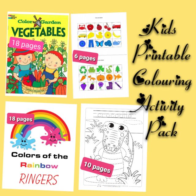 DIY Kids Printable Colouring Activity Pack | Shopee Malaysia
