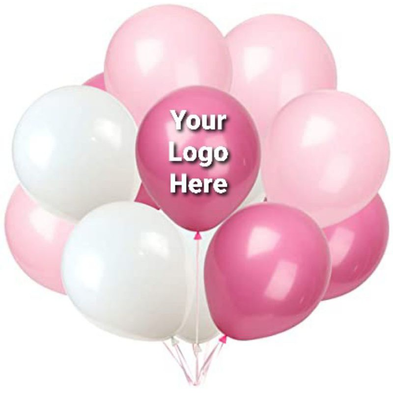 Custom Balloon Printing Logo Standard 12 inches Latex Balloon Printing ...