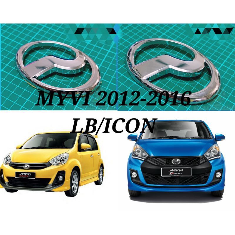 PERODUA MYVI ICON/MYVI LAGI BEST 2012-2016 FRONT LOGO/ REAR LOGO ...
