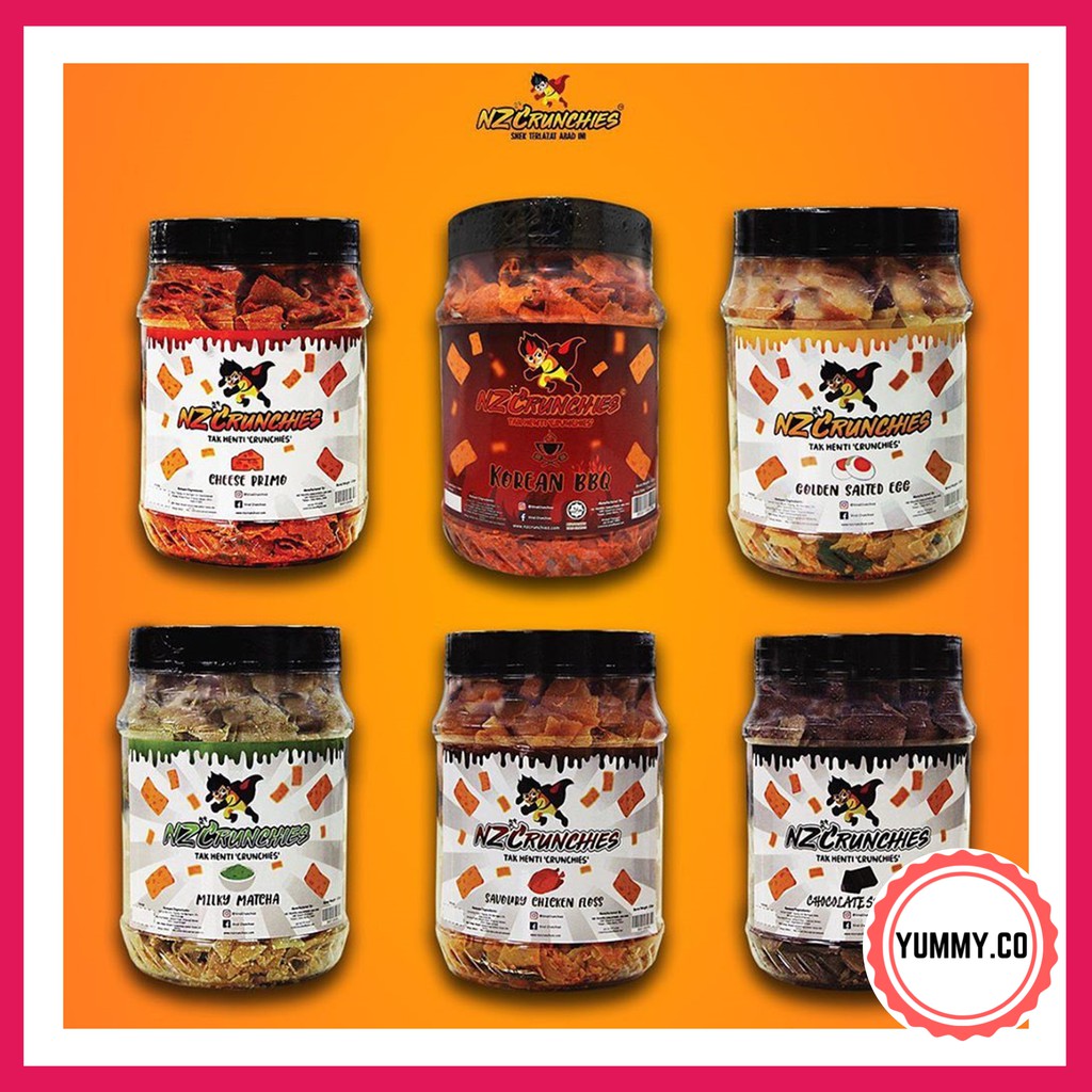 NZ CRUNCHIES Snacks Popia Snack 6 Perisa Hebat Cheese, BBQ,Salted Egg ...