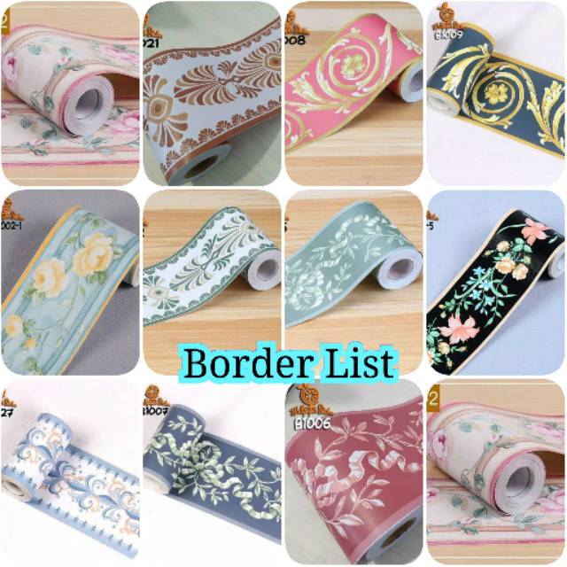 Border List Wallpaper Sticker Wall | Shopee Malaysia
