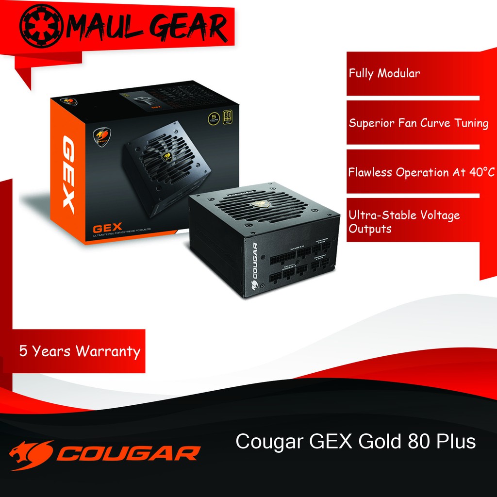 Cougar GEX Gold 80 Plus Full Modular Power Supply - 650W/750W/850W ...