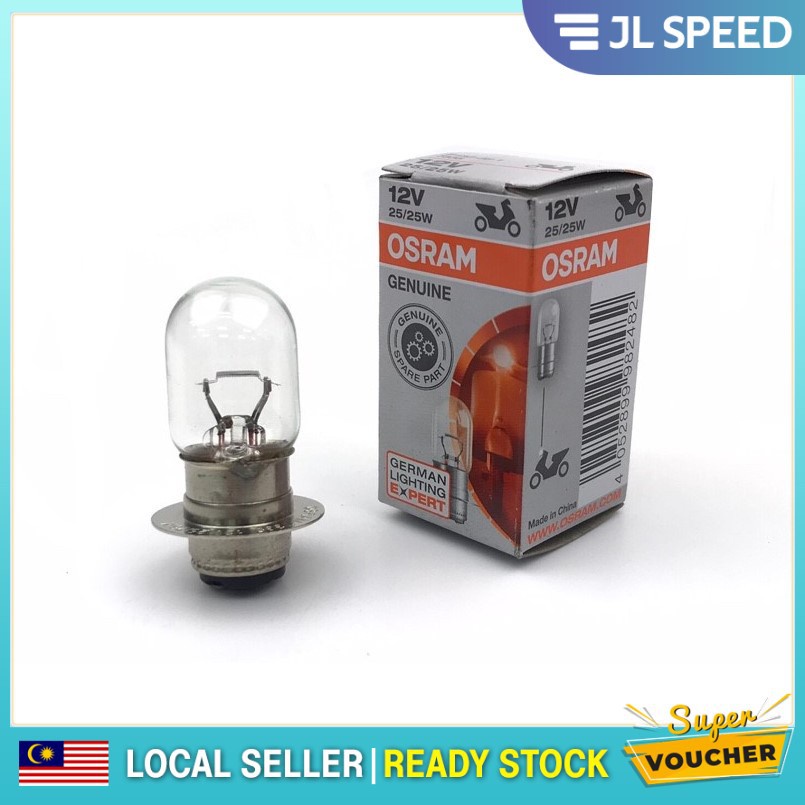 OSRAM HEAD LAMP BULB MENTOL 12V25 /25 T19 LC135 V1 V2 V3 EX5 DREAM WAVE125 SRL110 FUTURE Y125Z ...