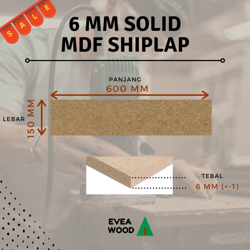 6MM SHIPLAP MDF BOARD (SIAP POTONG SAIZ 150 MM LEBAR X 600 MM PANJANG X ...