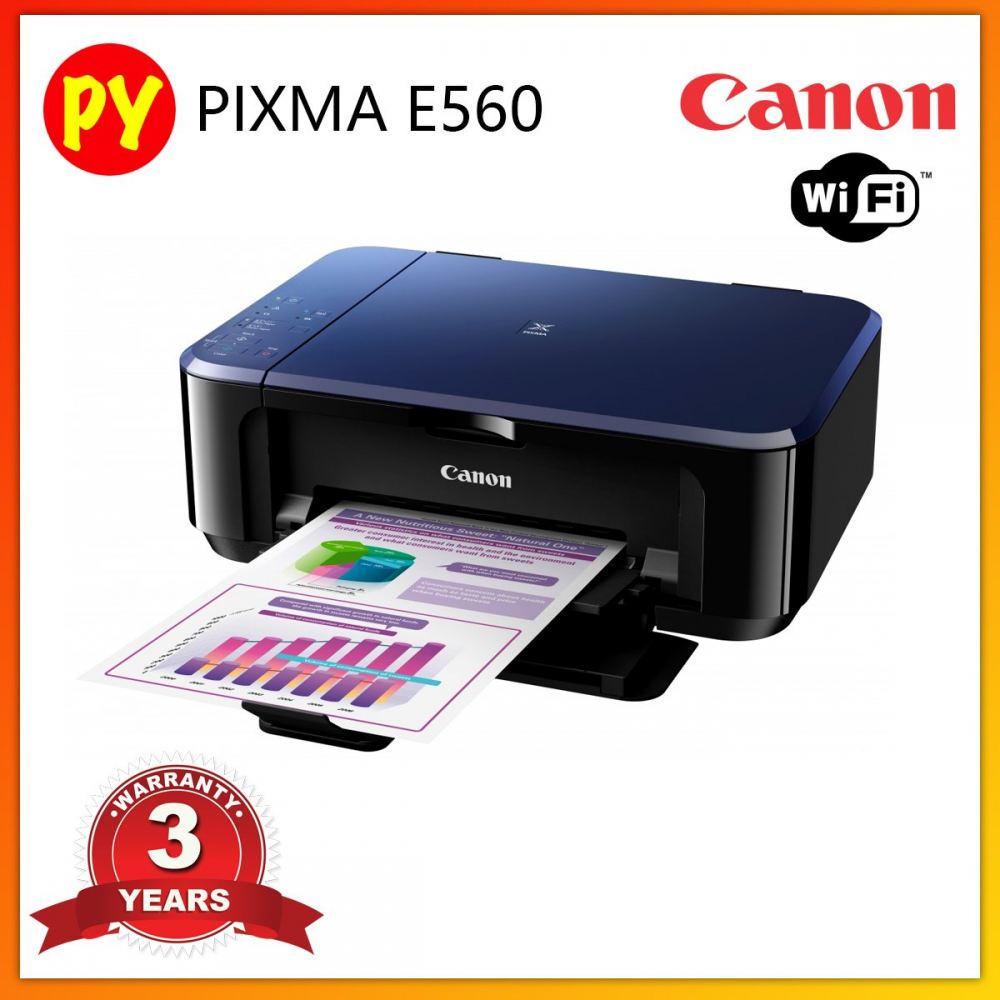 AVAILABLE!Pencetak Canon PIXMA E560 / E560R All-in-One dengan WiFi (Gunakan dakwat PG 89 CL99 ...