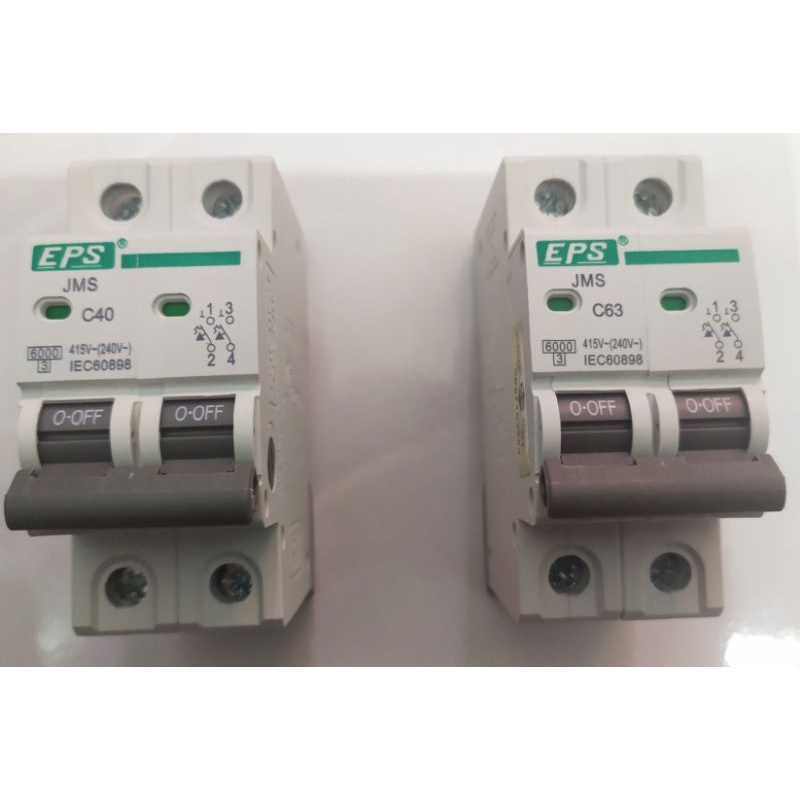 EPS MCB 2 POLE 40A/63A@MAIN SWITCH CIRCUIT BREAKER SIRIM APPROVED(READY ...