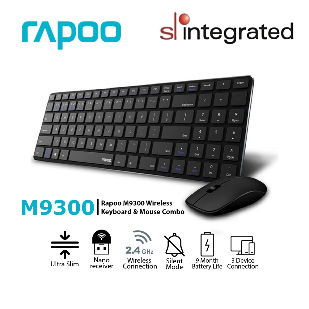 Rapoo 9300M Multi-mode Wireless Keyboard & Mouse Combo | Shopee Malaysia