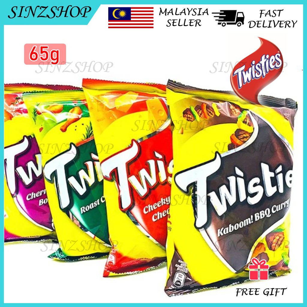 A SINZSHOP TWISTIES SNACK. 65G BBQ CHEESE CHICKEN TOMATO GULA-GULA RAYA ...