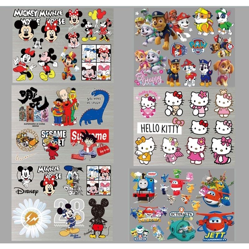 DIY Iron On Fabric Sticker, Sticker Cartoon Sticker Baju, Sticker Bag ...