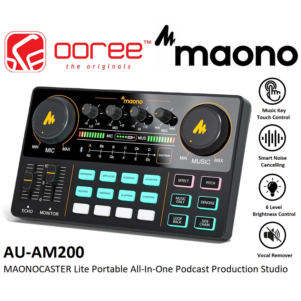 MAONO AU-AM200 MAONOCASTER LITE PORTABLE ALL IN ONE PODCAST PRODUCTION ...