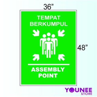 ASSEMBLY POINT / TEMPAT BERKUMPUL / TEMPAT BERHIMPUN SIGN | Shopee Malaysia