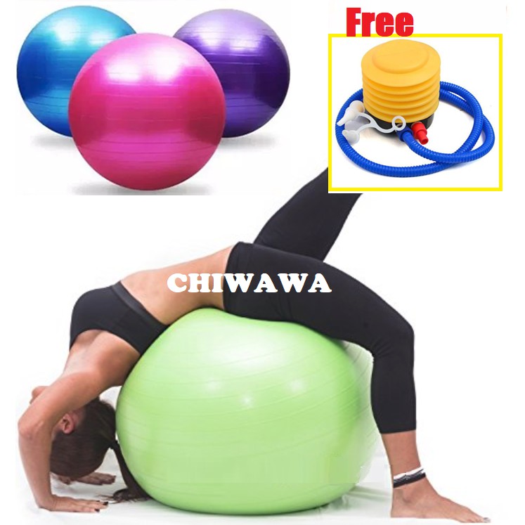 🔥free T🔥yoga Fitness Slimming Ball Exercise Ball Gym Anti Burst 65cm