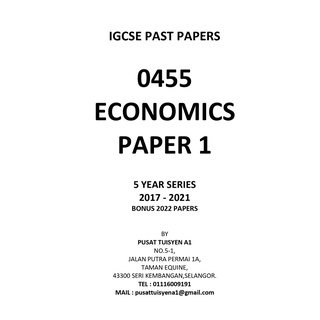 IGCSE Past Year Papers Economics 0455 | Shopee Malaysia