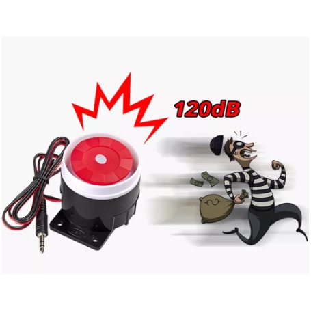 Siren 12V DC 120dB Piezo Electronic Buzzer Alarm Horn Wired Siren for ...