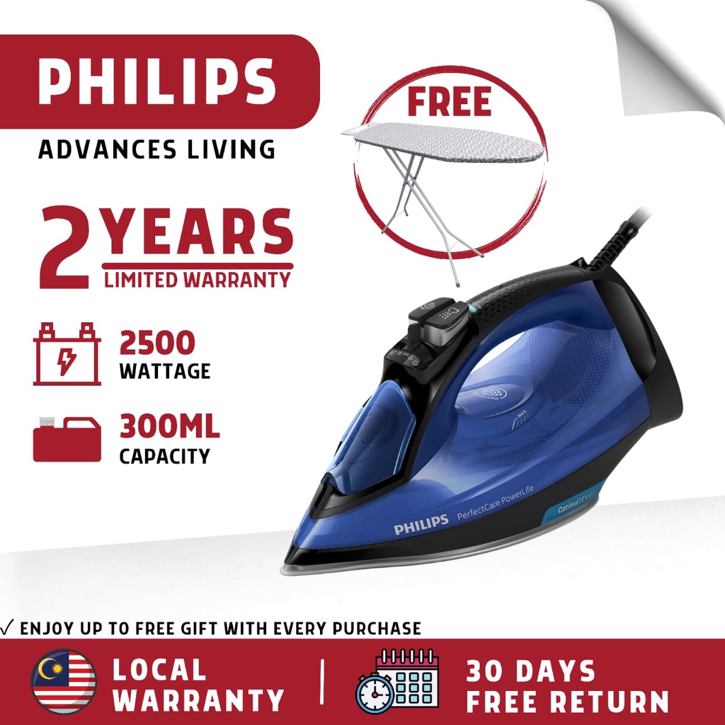 Philips PerfectCare Steam Iron (GC3920/26) + Free Ironing Board ...