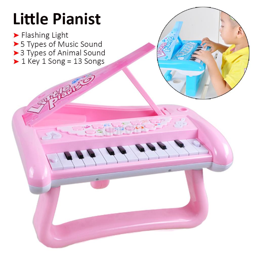 Little Pianist Musical Fun Electronic Piano Keyboard, Pink | Shopee ...