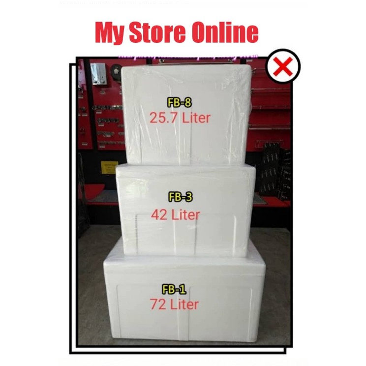 FB8# 25.7L Styrofoam Ice Box/Cooler Box/Foam Box/Fish Box | Shopee Malaysia