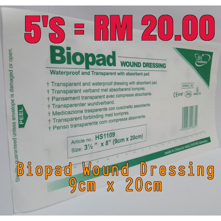 Biopad Wound Dressing 5's | BeeCost