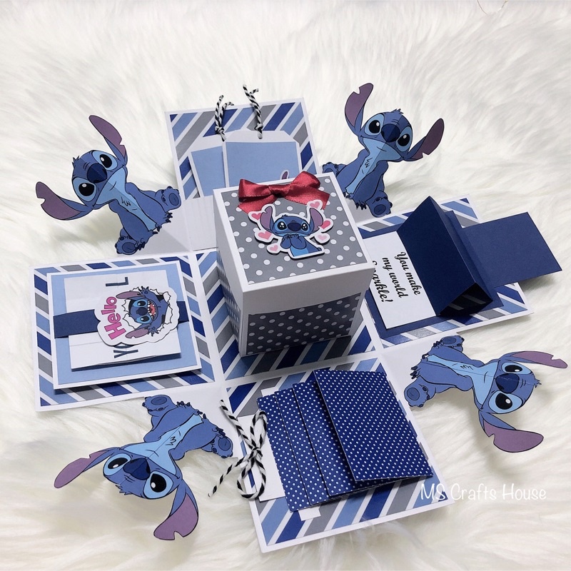 Stitch Explosion Box 16 Photos Gift Box DIY Surprise Box 史迪奇礼物盒爆炸盒 ...