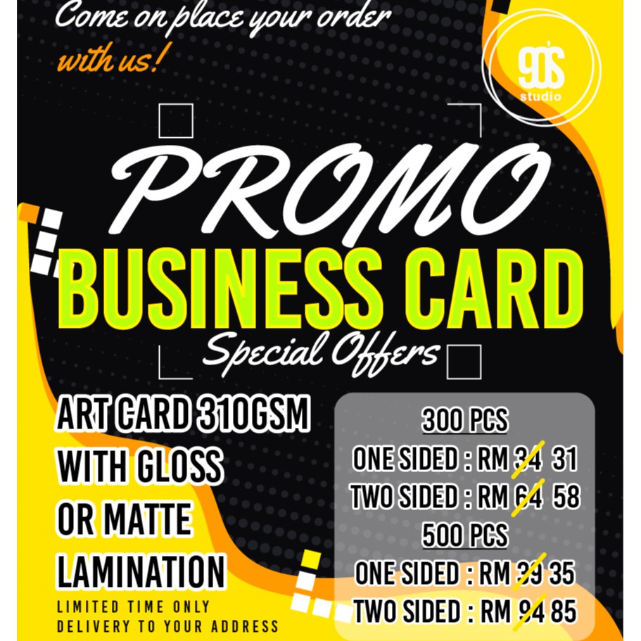 PROMO BUSINESS/THANK YOU CARD TEBAL (310GSM) | Shopee Malaysia