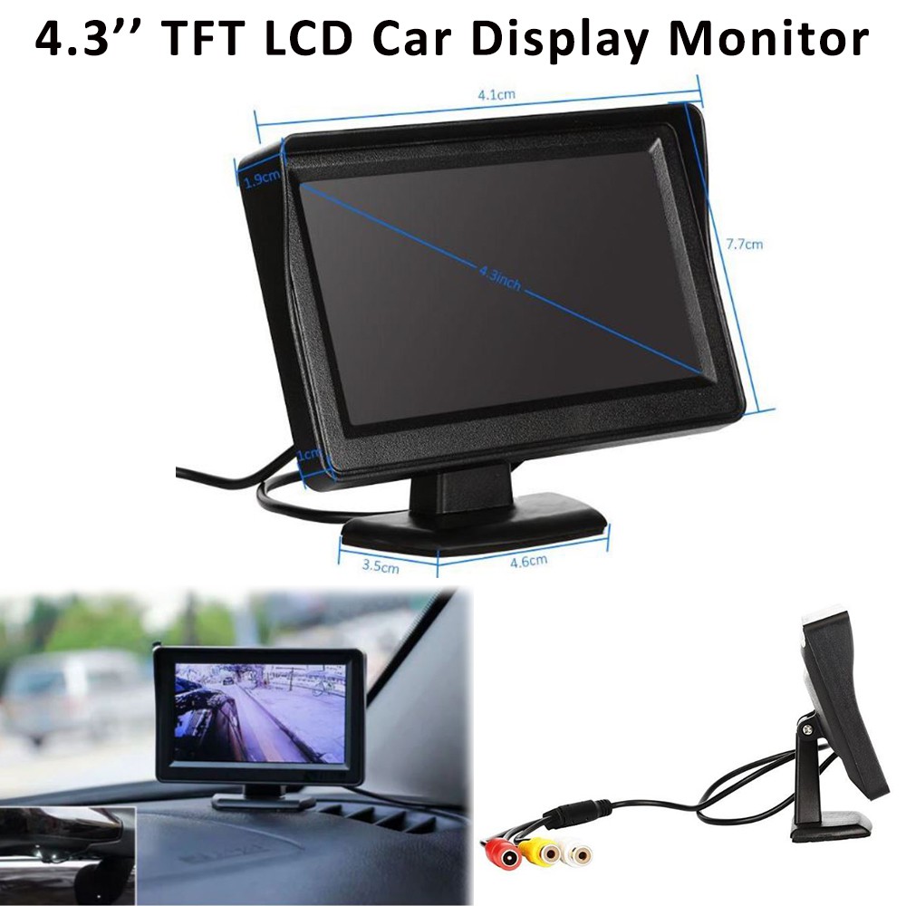 Car 4.3" Security TFT LCD Color Stand Monitor for DVD GPS Reverse ...