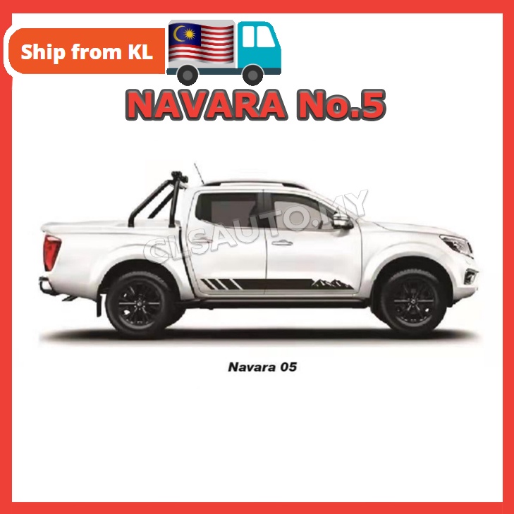 NISSAN NAVARA Sticker Body Side Lining (10 Designs) - 4X4, VGS TURBO ...