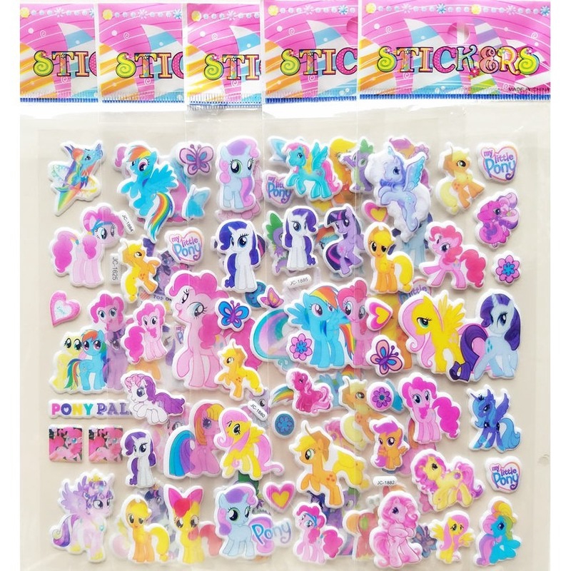 My Little Pony 3D Stickers PVC Affixed Sticker Girl Toys for Baby Kids ...