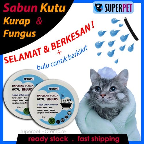 Sabun kurap | mandian kurap kucing SABUN KURAP KUCING KUTU FUNGUS ...