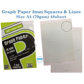 Graph Paper 48 sheet 70gsm A4 size | Kertas Graf A4 | Kertas Matematik ...
