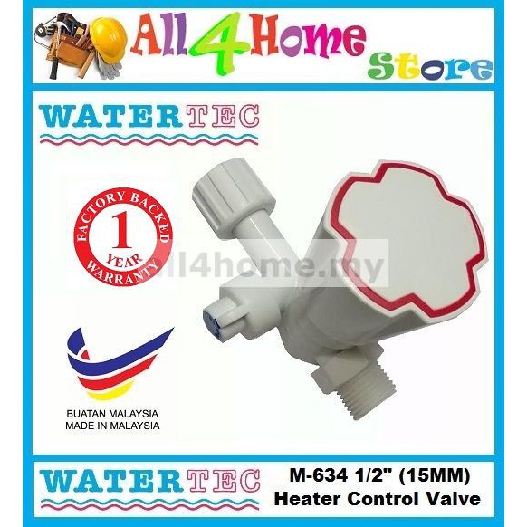 WATERTEC 15mm Heater Stopcock Stop Valve Control Valve ( Monaco White ...