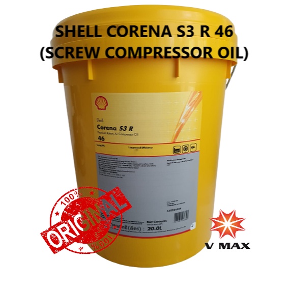 SHELL CORENA S3 R 46 - SCREW COMPRESSOR OIL(20 LITERS) | Shopee Malaysia